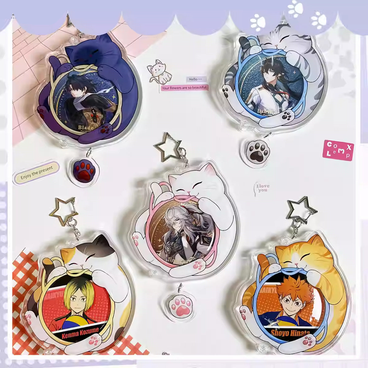 Cute Cat Acrylic Badge Decoration Charm – Ita Bag Shop
