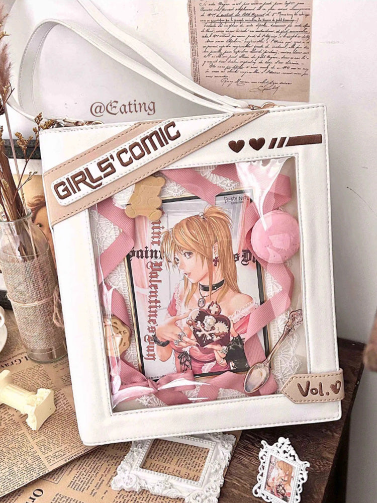 Cute Comic-Style Book Ita Bag with Crossbody and Backpack Design – Ita ...