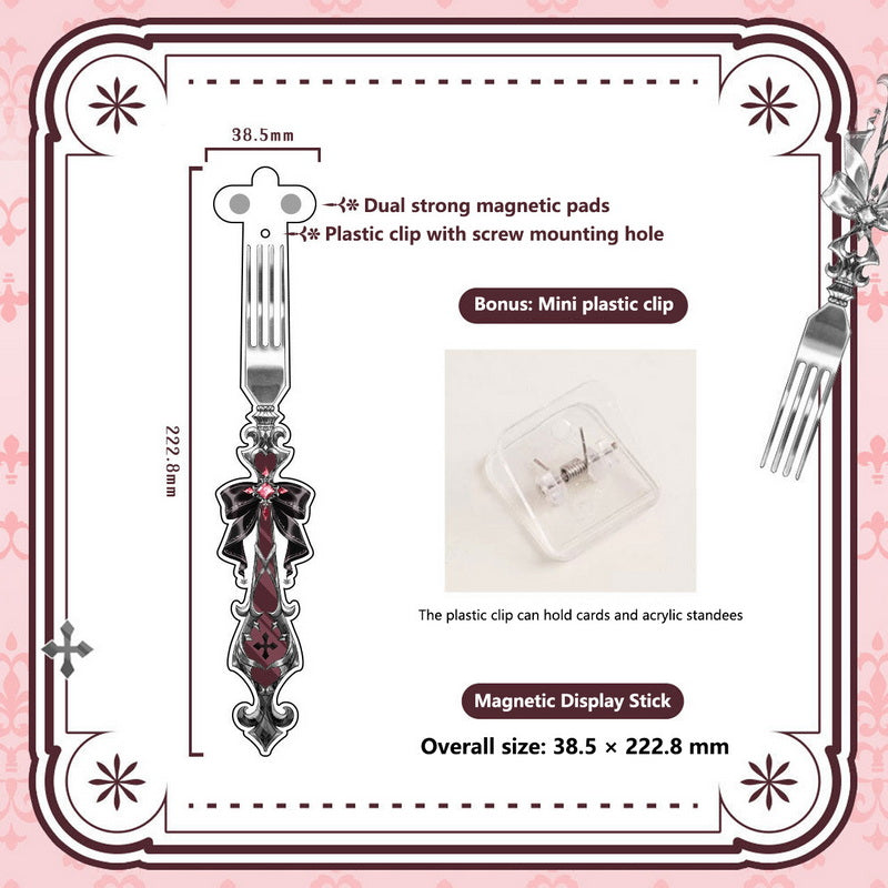 Gothic Fork-Style Acrylic Magnetic Badge Display Stick – Ita Bag Shop